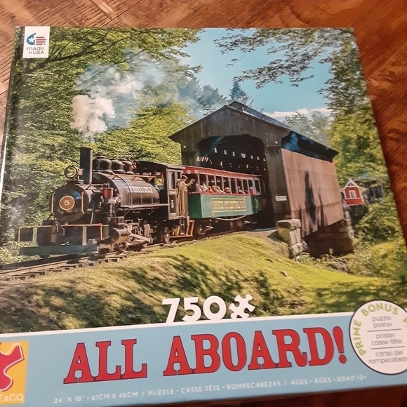ceaco | Games | Bogo Free All Aboard Train Covered Bridge Jigsaw Puzzle ...